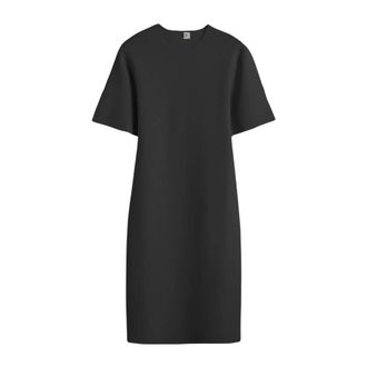 Toteme Femme, Robes, Noir, Taille: 44 FR Robe T-shirt Minimaliste en Maille