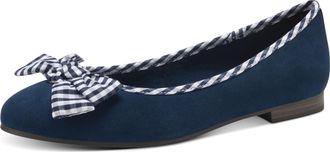 Marco Tozzi Damen Ballerinas Flach mit Schleife, Blau (Navy Comb), 40