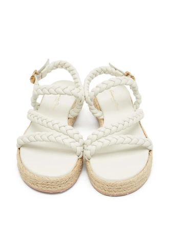 Gianvito Rossi Espadrilles mit geflochtener Sohle - Wei&szlig;