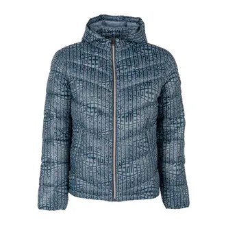 Guess Homme, Vestes, Bleu, Taille: XS Doudoune Matelassée avec Capuche Amovible