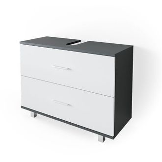 Vicco Meuble sous vasque simple Ilias, Anthracite/blanc, 80 x 60.8 cm