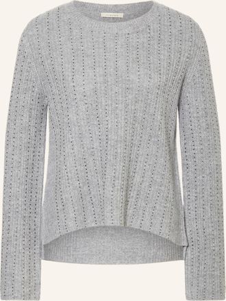 Lilienfels Lilienfels Pullover Aus Merinowolle Mit Schmucksteinen grau