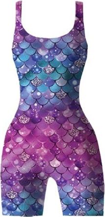 Generic Maillot De Bain Femme 1 Pieces imprim&eacute; 3D &eacute;cailles d&eacute;bardeur pour Plage et baignade