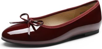 Dream Pairs Damen-Schuhe, l&auml;ssig, spitzer Zehenbereich, Ballett-Komfort, weiche Slip-on-Flachschuhe,Size 41.5,Burgund,SDFA2404W
