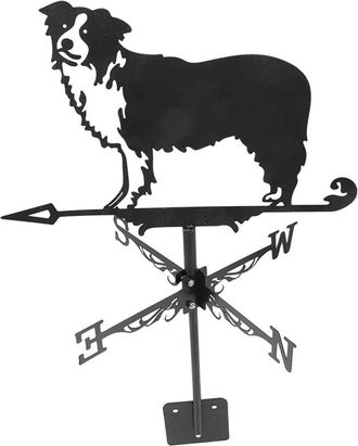 Generic Schwarze Wetterfahne aus Metall Zur Anzeige der Windrichtung Im Au&szlig;Enbereich f&uuml;R Hof Garten Bauernhaus Scheune Schuppen oder Terrasse(E5)