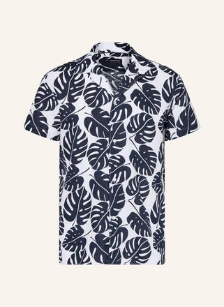 Strokesman's Strokesmans Resorthemd Comfort Fit Mit Leinen blau