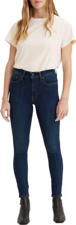 Levi's Damen 711 Skinny Dark Indigo - Worn IN, Cobalt Overboard, 26W / 30L EU