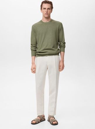 Mango Feinstrick-Pullover grün - Herren - XL - MANGO MAN