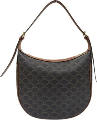 Celine Sac bandouli&egrave;re vintage Pre-owned en toile - Femme - Pre-owned - Brun - Taille: ONE Size