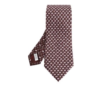 Ferragamo Homme, Accessoires, Rouge, Taille: ONE Size Orazio Silk Tie