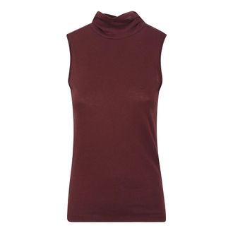 Majestic Filatures Kaschmir Baumwolle Top Prune Portugal - - Tops - Damen - Lila - M