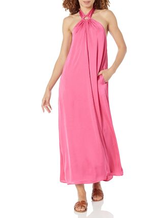 The Drop Maxikleid für Damen, Shaana Neckholder, Rosa (Hot Pink), M