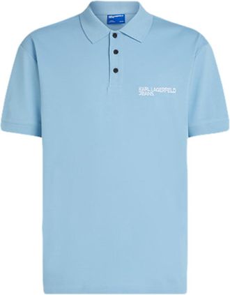 Karl Lagerfeld Regular Pique Polo, Blue Dusk, XL