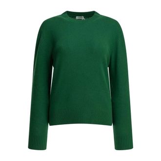 Semper Pull en cachemire &agrave; col rond - Femme - Pulls - Vert - Taille: 42 FR