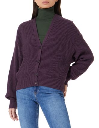 Sisley Sisley Damen L/S Cardigan 122hm600o Sweater, Nocturnal Purple 35n, M EU