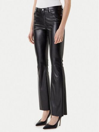 HUGO BOSS Hose aus Kunstleder Hableu-1 50542417 Schwarz Slim Fit