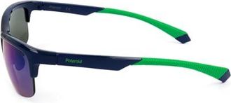 Polaroid Polarois Sport Pld 7042/s RNB/5Z BLUE GREEN Sunglasses Unisex Polycarbonate, Standard, 64