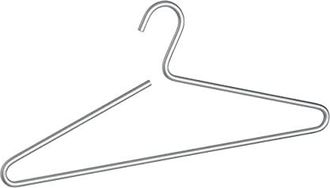 WENKO Kleiderbügel Lux, silberner Garderobenbügel für Kleiderständer und die Garderobe, Aluminium Kleiderbügel für Jacken & Mäntel, platzsparende Aufbewahru