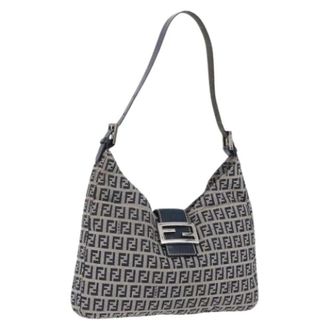 Fendi Pre-owned Zucchino Canvas Shoulder Bag - - Pre-owned - Damen - Blau - ONE SIZE