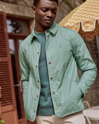 Faguo Veste en coton vert deau