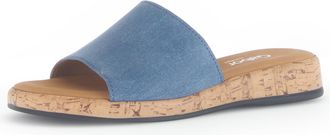 Gabor Damen Pantoletten, Frauen Slipper,Leichte Mehrweite (G),Freizeitschuhe,Schlupfschuhe,schluepfschuhe,Slides,Jeans (S.Kork),38.5 EU / 5.5 UK