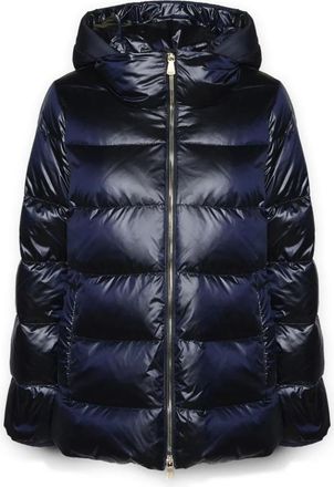 Elena Miro Femme, Vestes, Bleu, Taille: 44 FR Doudoune matelassée légère