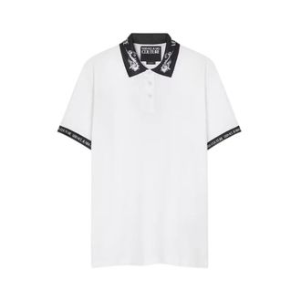 Versace Jeans Couture Wasserfarben Polo in Wei&szlig; - - Tops - Herren - Wei&szlig; - S