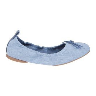 Hogan Denim Ballerina mit Leder-Charm - - Shoes - Damen - Blau - 38 EU