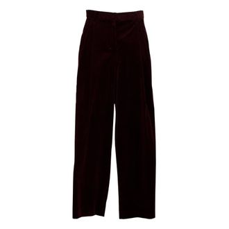 Max Mara Pantalon large - Femme - Pantalons - Rouge - Taille: 36 FR
