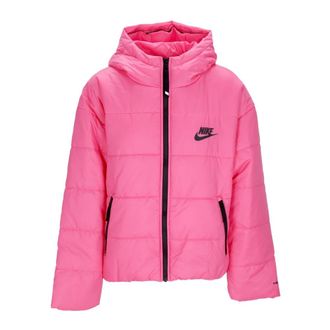 Nike Repel Kapuzen Daunenjacke Pink/Schwarz - - Sport - Damen - Rosa - M