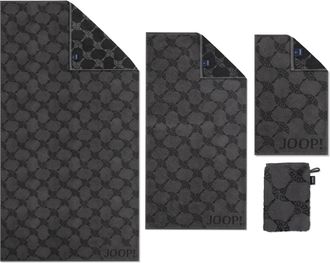 Joop Frottiert&uuml;cher Handt&uuml;cher Classic Cornflower 1611 19 Anthrazit Dunkel Grau Kornblume Gebl&uuml;mt Frottee Baumwolle, Gr&ouml;&szlig;e:Waschhandschuh 16x22 cm