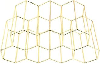 Generic Weinregal mit 3 Ebenen, moderner Weinhalter, klassischer Weinregal, Wabenregal f&uuml;r Bar, Weinkeller, Keller, Schrank, Speisekammer, Platz f&uuml;r 9 Flasche