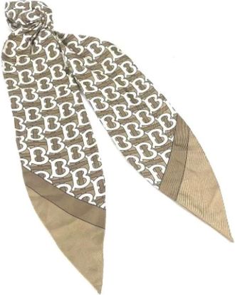 Burberry Pre-owned Silk Hair Tie - Femme - Pre-owned - Blanc - Taille: ONE Size