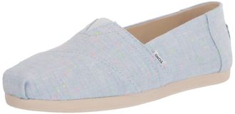 Toms Damen Alpargata Print Flache Slipper, Leinen Hellblau, 35.5