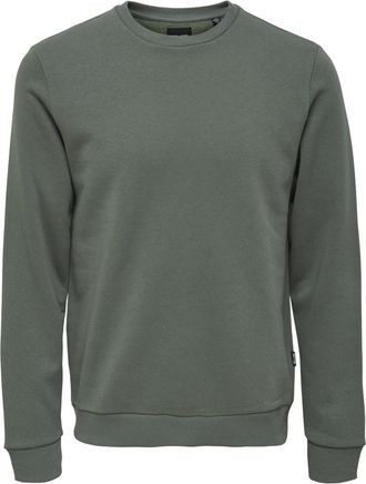 Only & Sons Herren O&S Basic Sweatshirt Regular Fit Pullover Langarm Jumper Sweater Shirt ohne Kapuze ONSCERES