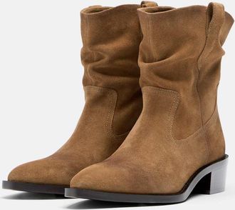 Stradivarius Santiags souples imitation cuir - Beige-Neutre