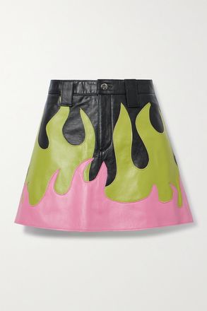 Marques Almeida Mini-jupe En Cuir - Multicolore