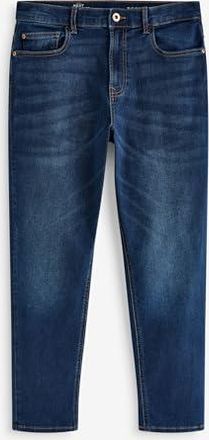 Next Jean Extensible pour Homme, Coupe Classique, M&eacute;lange de Mati&egrave;res &agrave; Haute Teneur en Coton Bleu Moyen W: 40 / L: 31