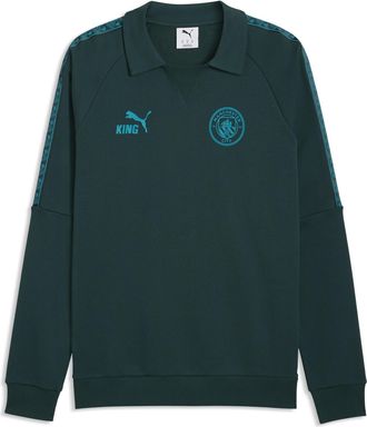 Puma Sweat &agrave; col rond KING Manchester City Homme, Accessoires, Vert, XXL