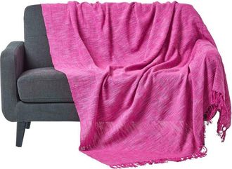 Homescapes Überwurf Nirvana, 100% Baumwolle, pink, 225 x 255 cm