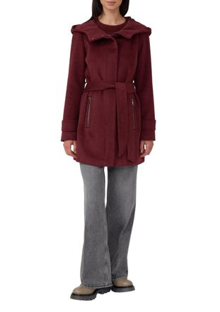 s.Oliver Wollmix-Mantel im Slim Fit mit Gürtel