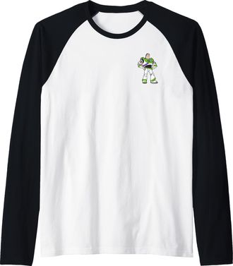 Pixar Disney and Pixars Toy Story Buzz Lightyear Pocket Logo Raglan