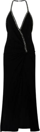 Roberto Cavalli Robe longue orn&eacute;e de strass - Femme - Robes - Noir - Taille: 36 FR