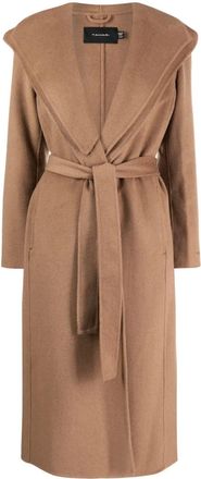 Elie Tahari manteau long à design portefeuille - Marron