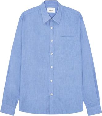 Nn.07 Nn07, Homme, Chemises, Bleu, Taille: L Deon Chambray Shirt
