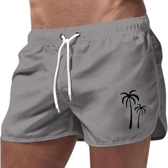 Generic Short de bain pour homme - Short de plage d&eacute;t&eacute; - S&eacute;chage rapide - Short de bain pour homme, gris, S