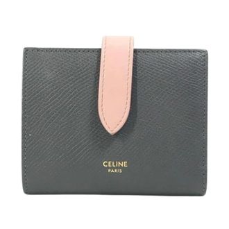 Celine Portefeuille en cuir Pre-owned - Femme - Pre-owned - Gris - Taille: ONE Size