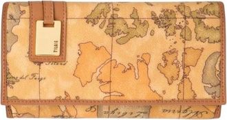 Alviero Martini 1A Classe Femme, Accessoires, Beige, Taille: ONE Size Geo Classic Wallet