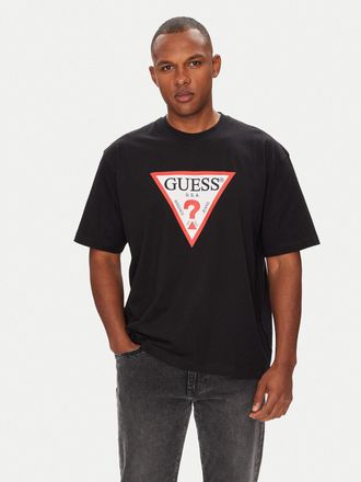 Guess T-Shirt M4YI45 K8FQ4 Schwarz Oversize