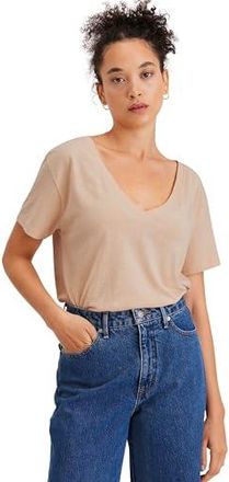 Dockers Tees &agrave; col en V Profond pour Femme Motif Fleur de Pomme Taille L, Apple Blossom, L